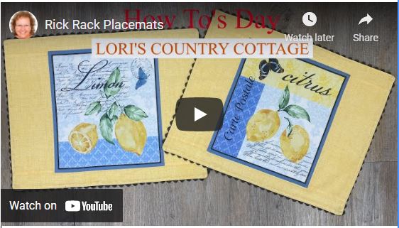 Rick Rack Placemats — Lori's Country Cottage