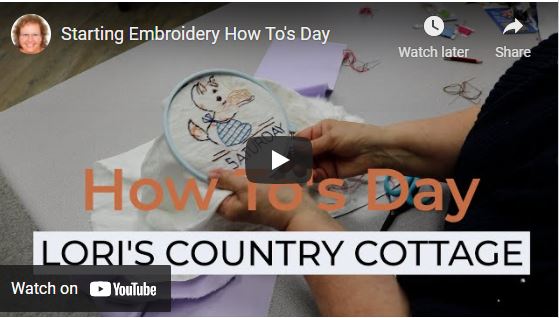 Starting Embroidery — Lori's Country Cottage